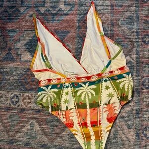 FARM Rio | Swim | Farm Rio Rainbow Sunset Printed Swimsuit | Poshmark
